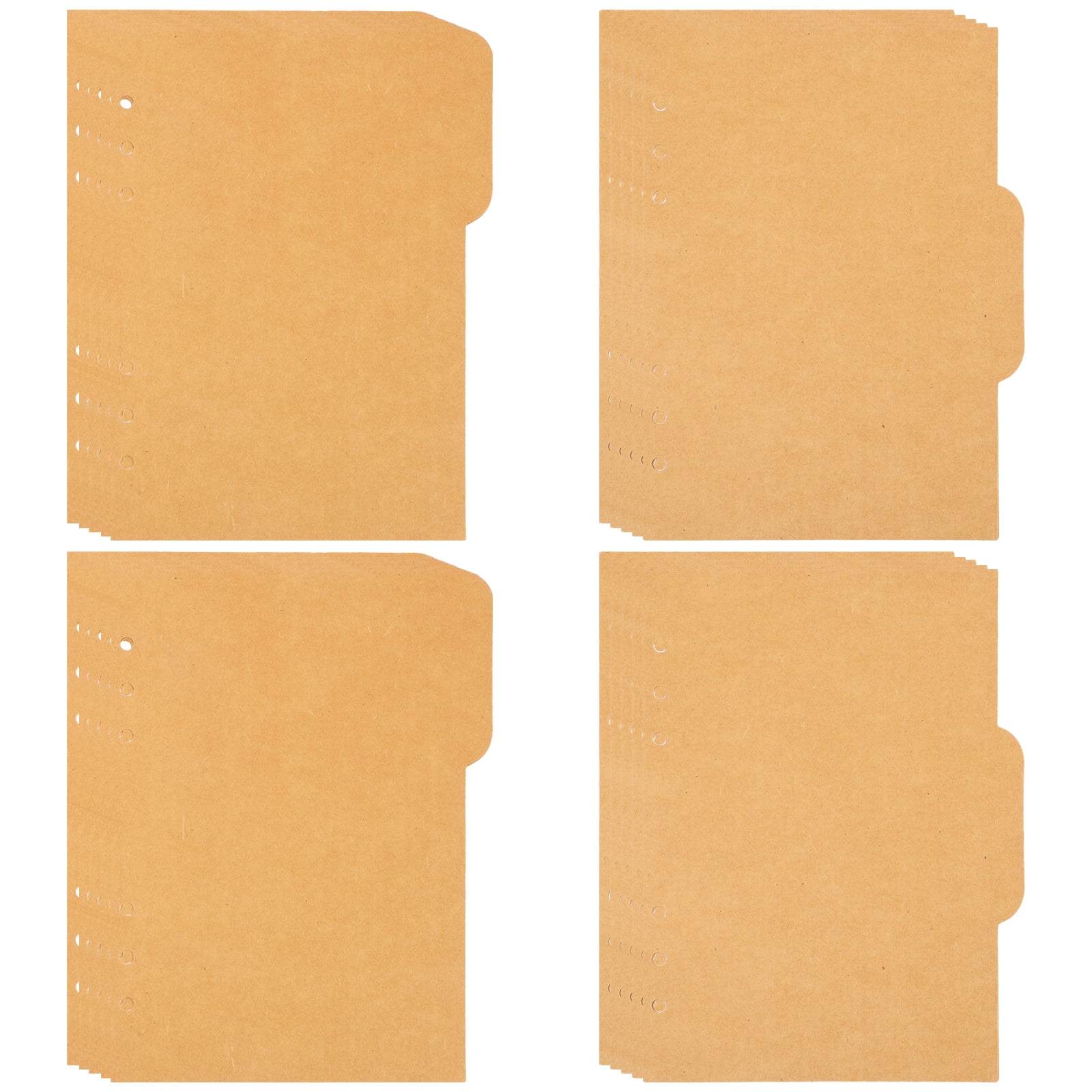 Unbranded Light Brown Paper Page Dividers for Notebook with Card ...