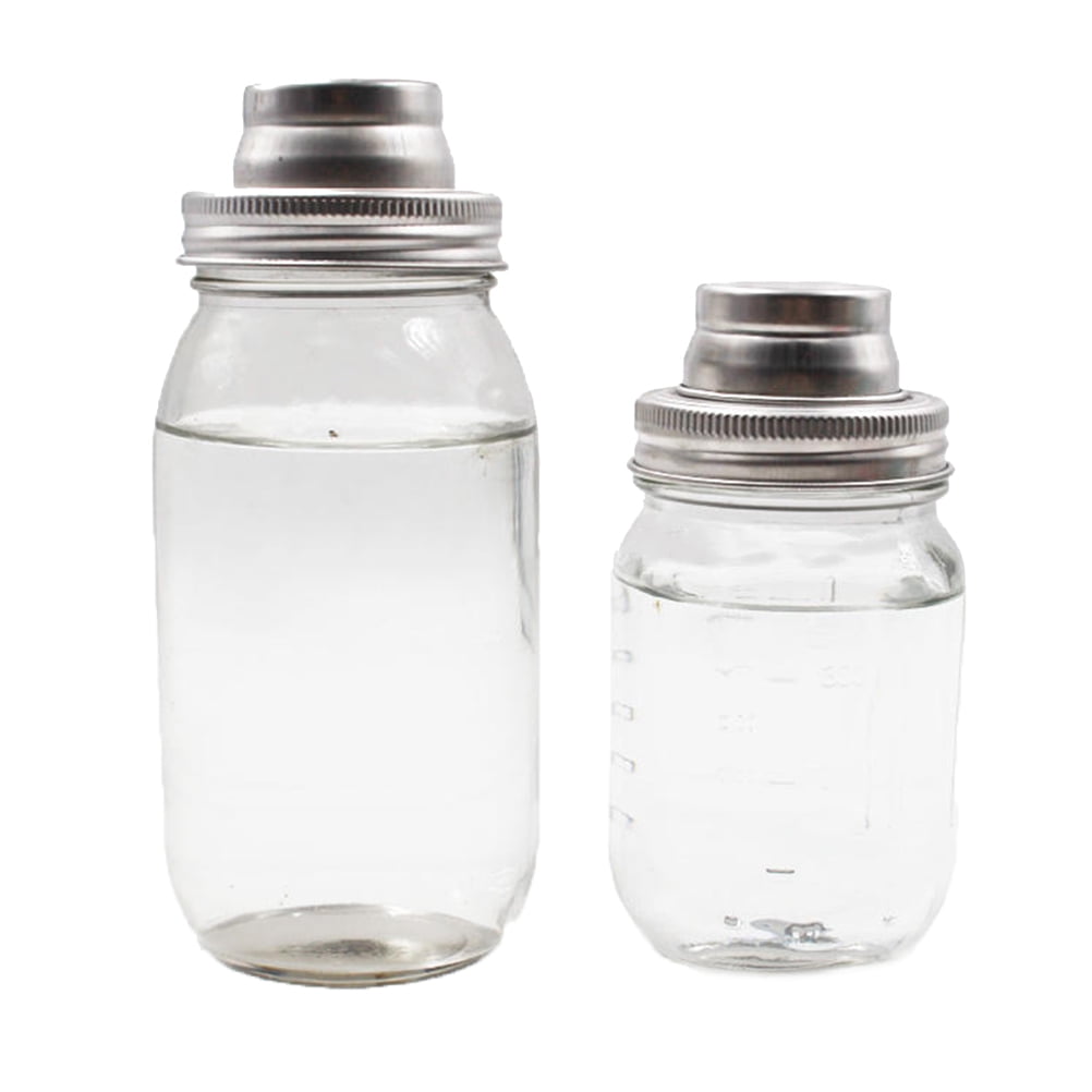 FRCOLOR shaker lids Jar Shaker Lid Stainless Steel Jar Shaker Caps for ...