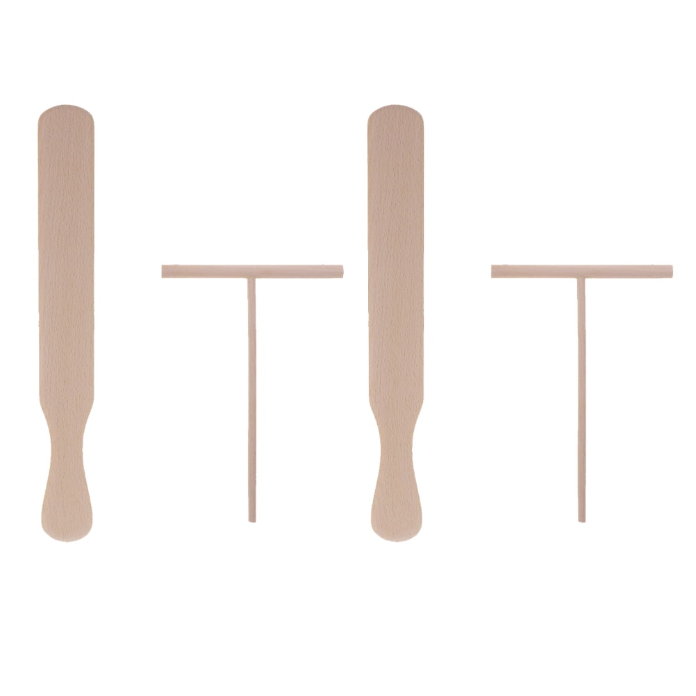 FRCOLOR spatula turner 4 in 1 Crepe Spreader and Spatula Wooden Pancake ...