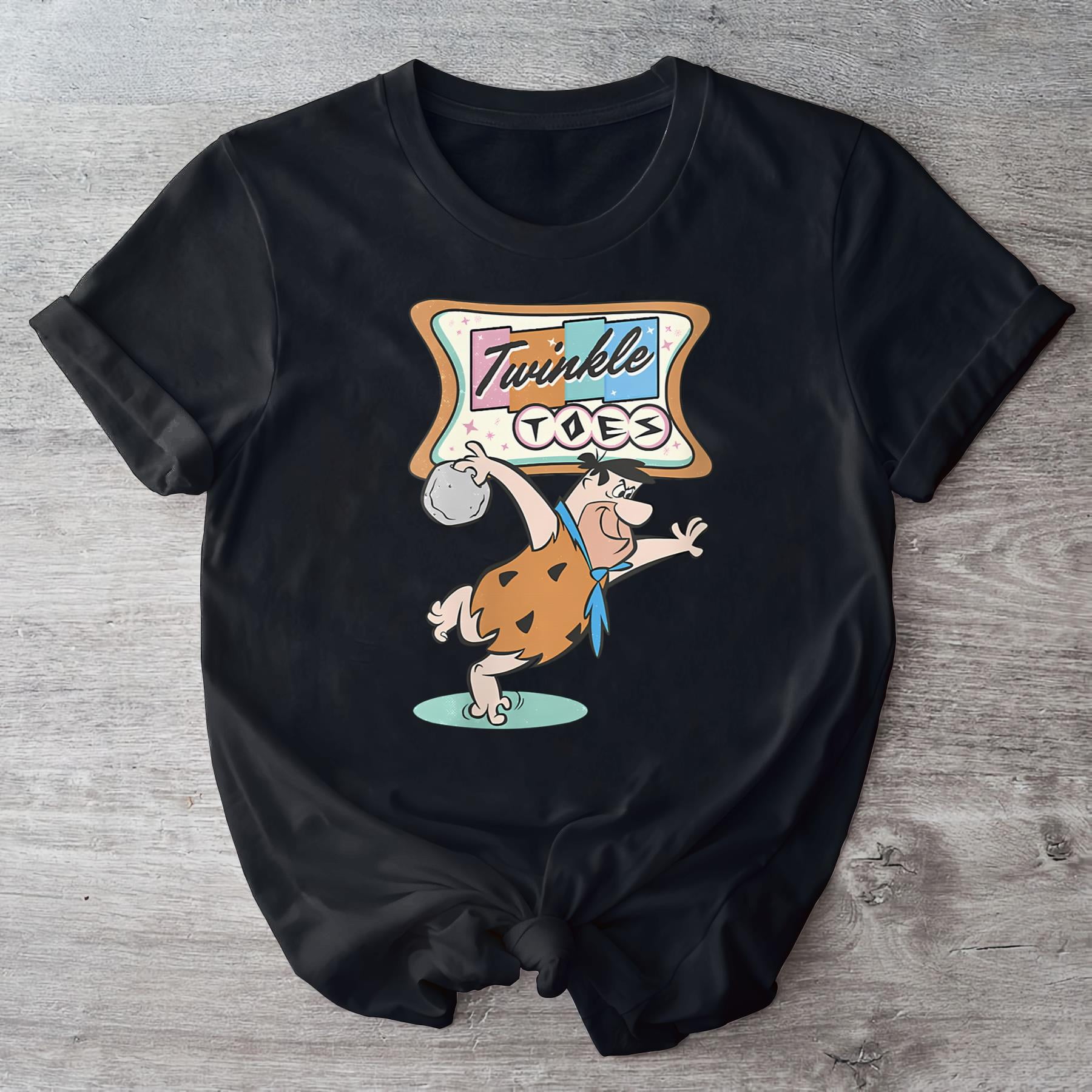 FRED “TWINKLE TOES” Bowling FLINTSTONES T-Shirt HANNA BARBERA TEE ...