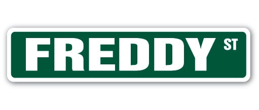 FREDDY Street Sign Decal Childrens Name Room Decal | Indoor/Outdoor | 9 ...