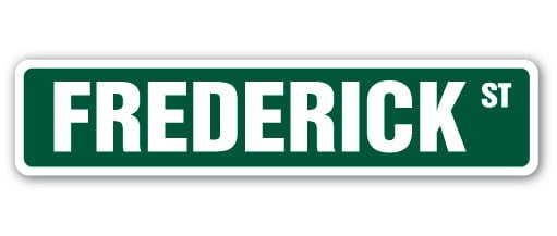 FREDERICK Street Sign Childrens Name Room Sign | Indoor/Outdoor | 36 ...