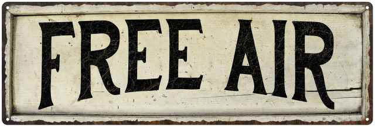 FREE AIR Farmhouse Style Wood Look Sign Gift 8x24 Metal Decor ...