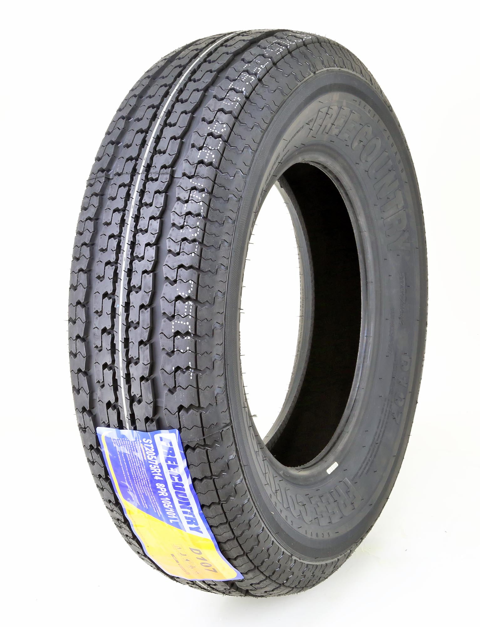 Premium FREE COUNTRY ST205/75R14 8PR Trailer Tire with Scuff Guard ...