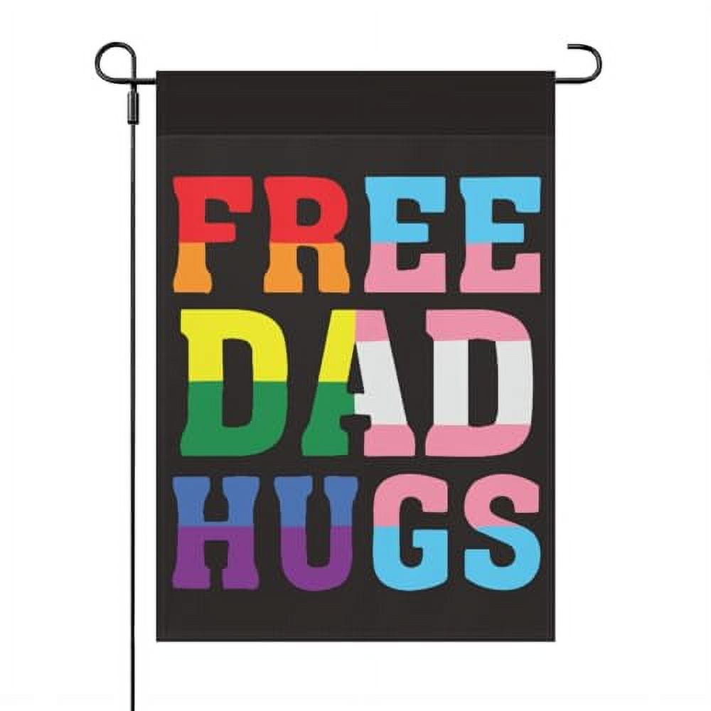 FREE DAD HUGS Garden Flags Inspirational Garden Flag Double Sided For ...