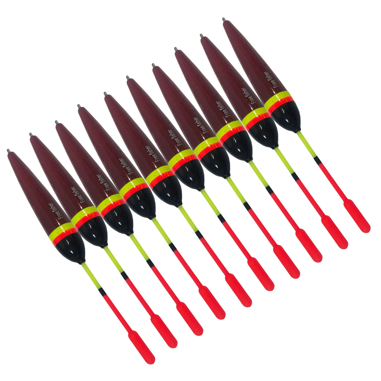 FREE FISHER 10pcs/set Fishing Bobbers Cork Floats Balsa Kit Wood Buoy 14.5cm Buoyancy 3g Fishing ...