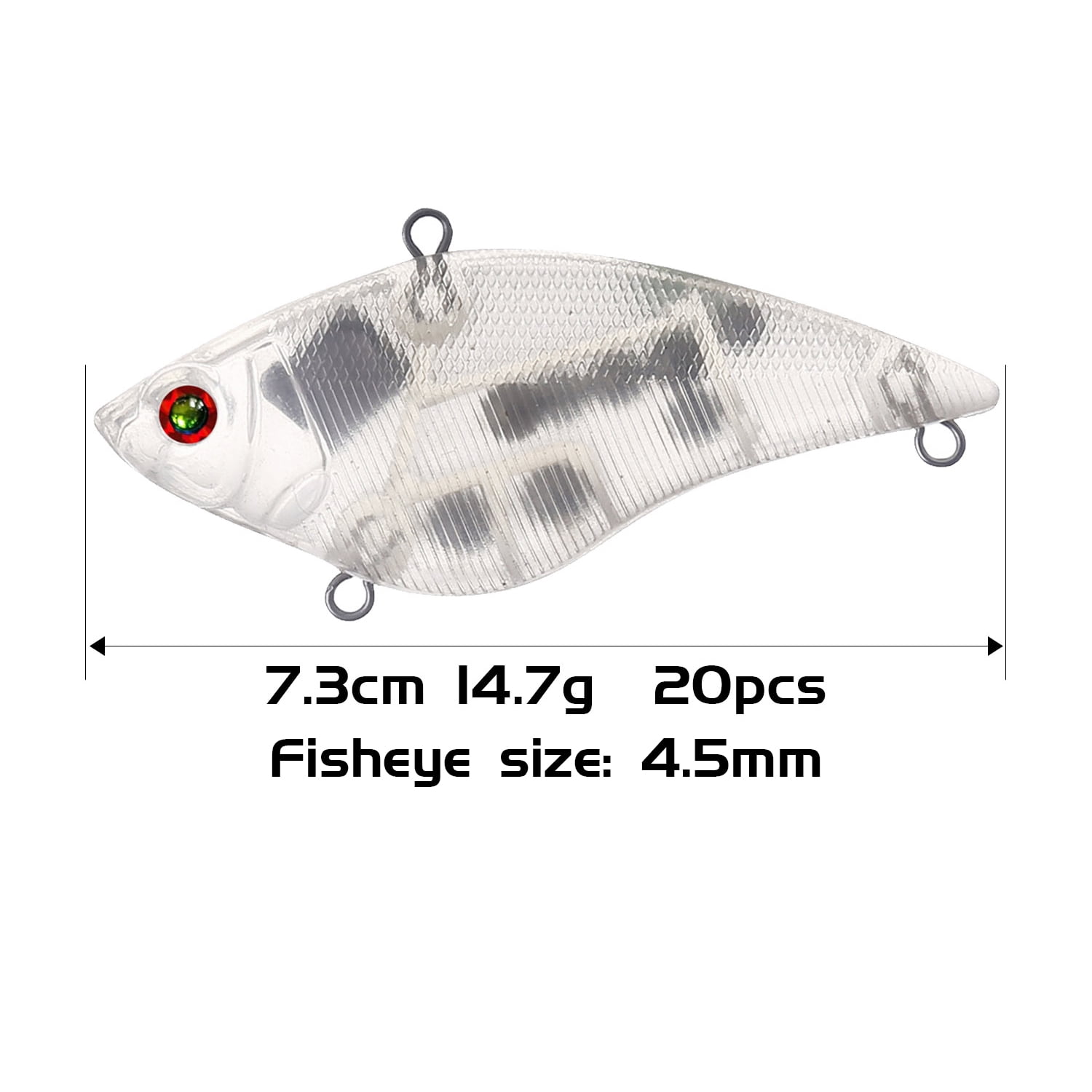 FREE FISHER 20pcs Lure Blanks Unpainted Fishing Lures Crankbait ...