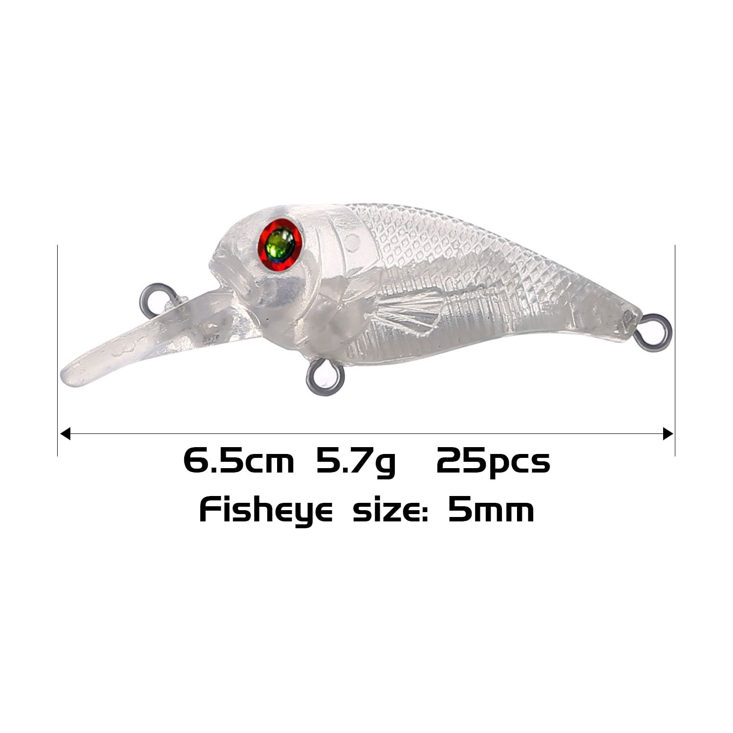 FREE FISHER 25pcs Lure Blanks Fishing Lures DIY Unpainted Fishing Lures ...