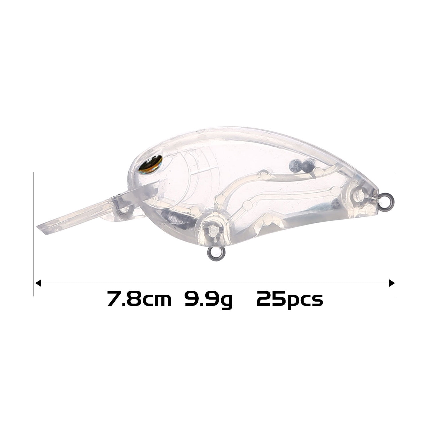 FREE FISHER 25pcs Lure Blanks Square Bill Crankbait Unpainted ...