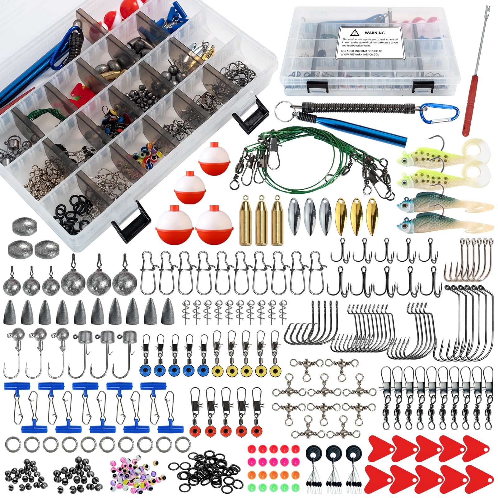 FREE FISHER Fishing Accessories Kit Fishing Tackle Kit 269Pcs Sinkers ...