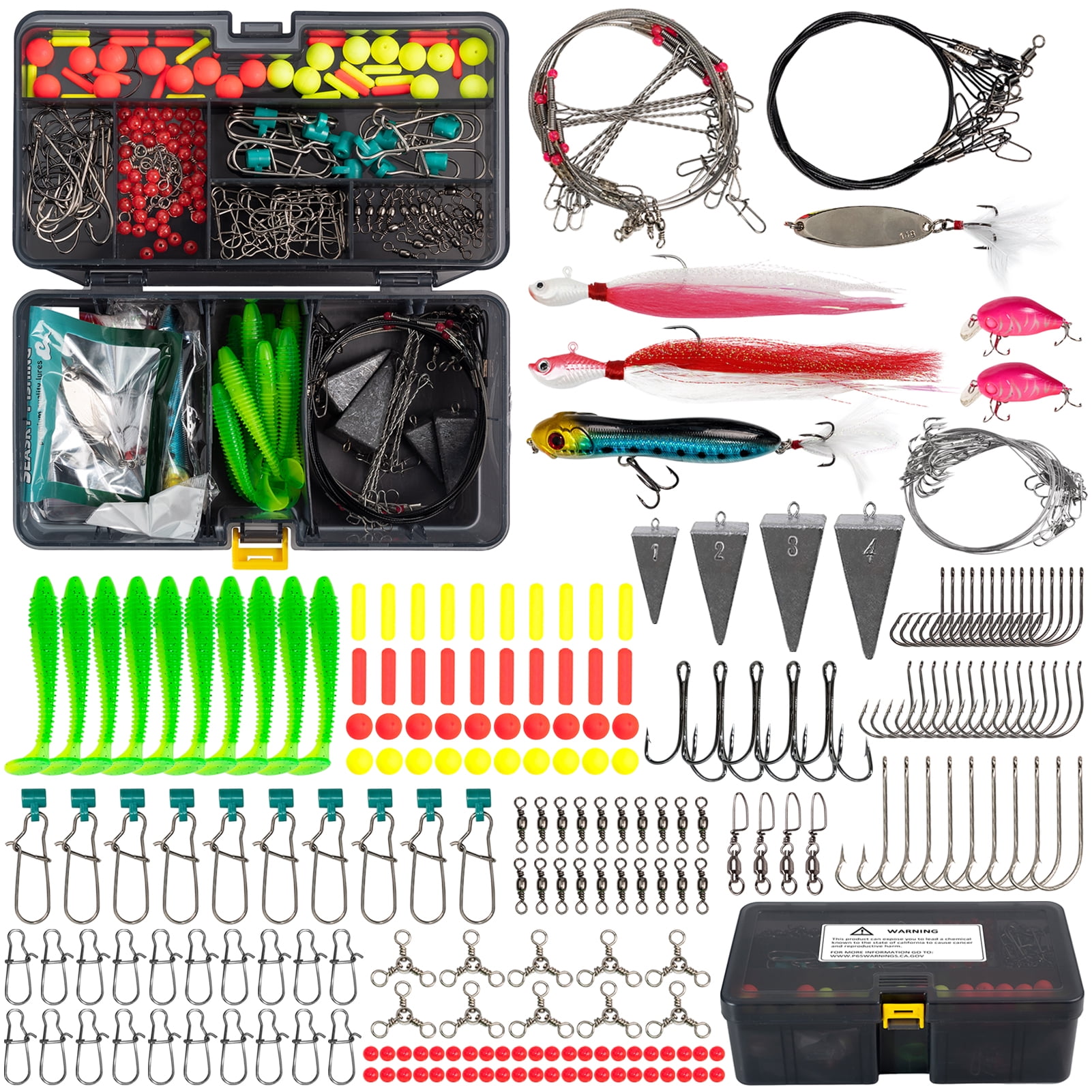 FREE FISHER Surf Fishing Tackle Kit 234 Pcs Ocean Saltwater Fishing ...