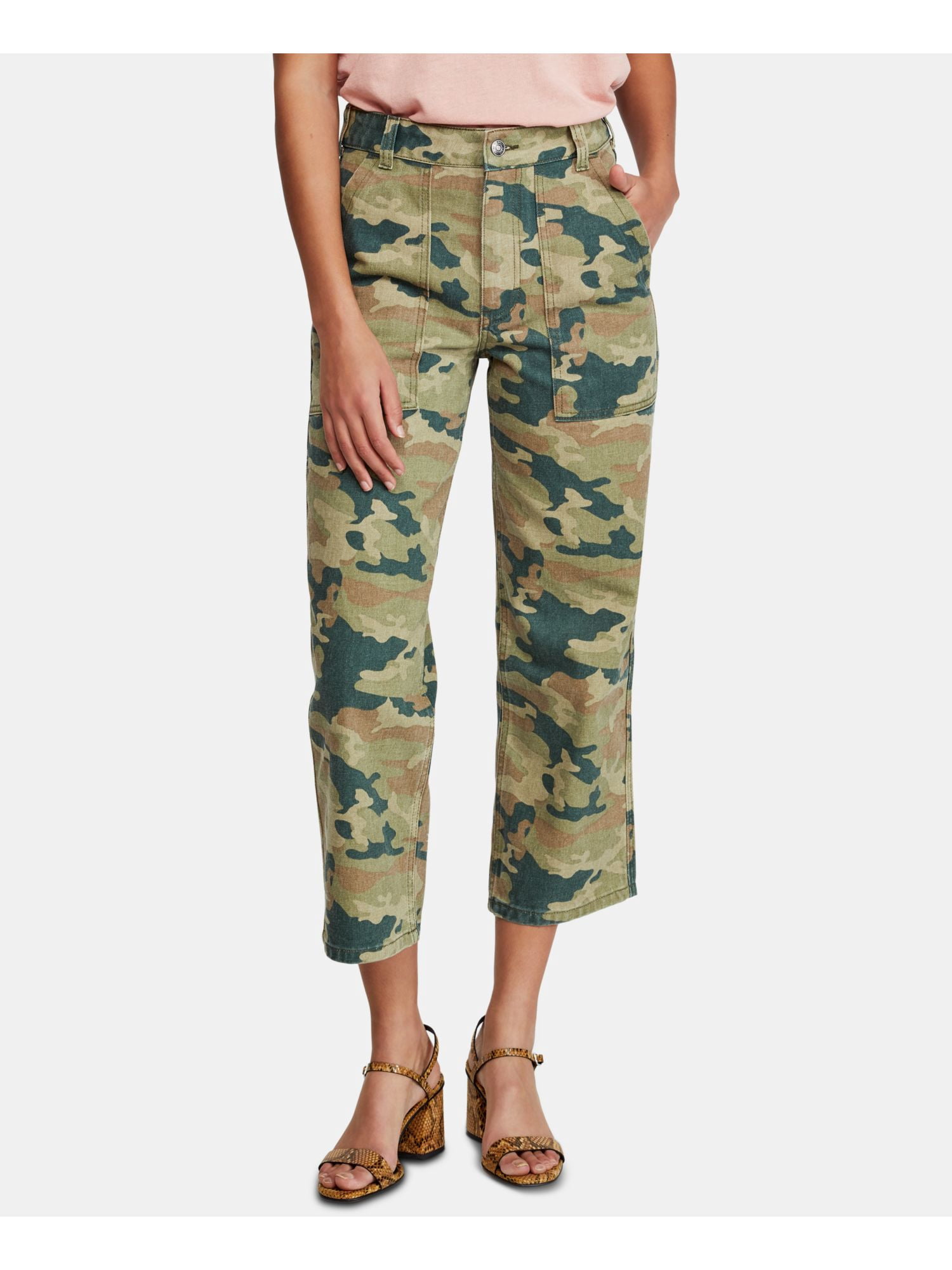 WE THE FREE Womens Green Camouflage Capri Jeans 29 Waist - Walmart.com