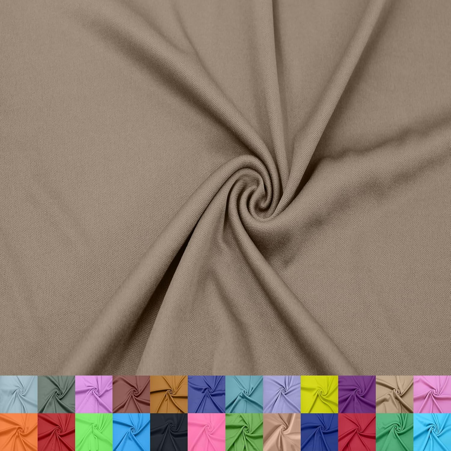 FREE SHIPPING!!! 294 Smokey Brown 60" Wide Interlock Lining Fabric for ...