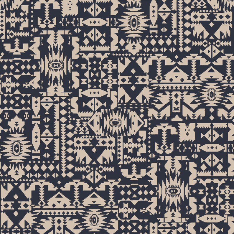 Teal Aztec Pattern