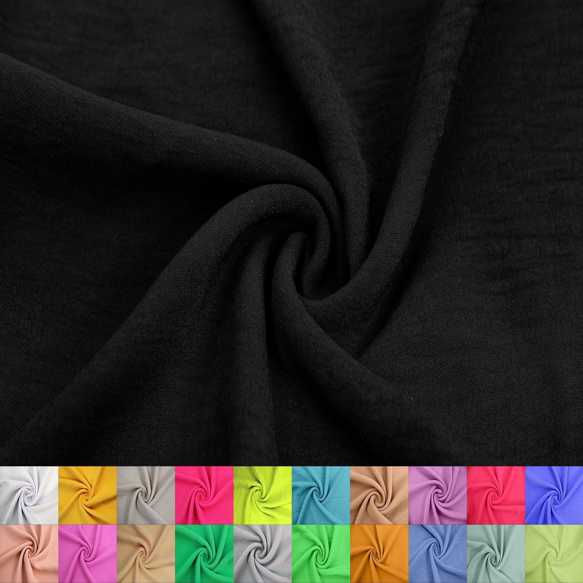Black 100% Polyester Air Flow Lightweight Fabric By The Yard - Walmart.com