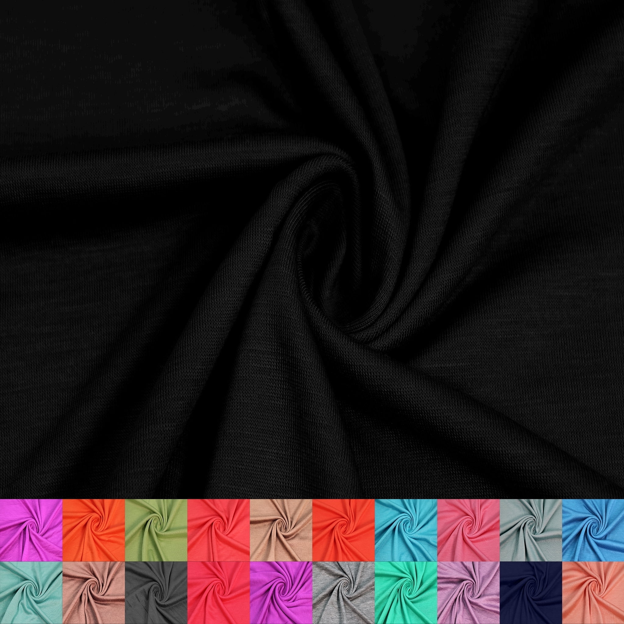 60" 100% Rayon Jersey Knit Fabric by the Yard - 130 GSM, Lightweight, 2 ...