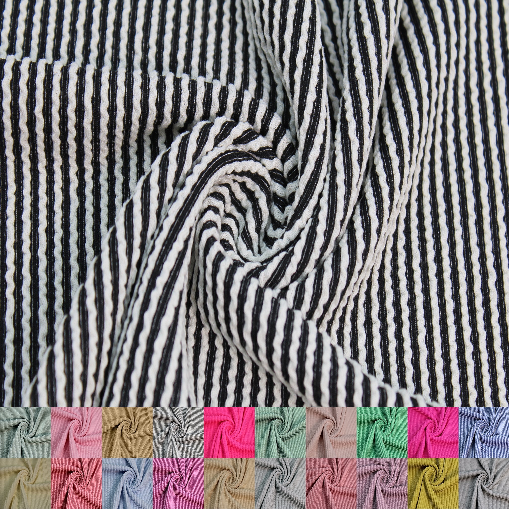 57" Wide Poly Rayon Spandex Rib Knit Fabric by the Yard - 240 GSM ...