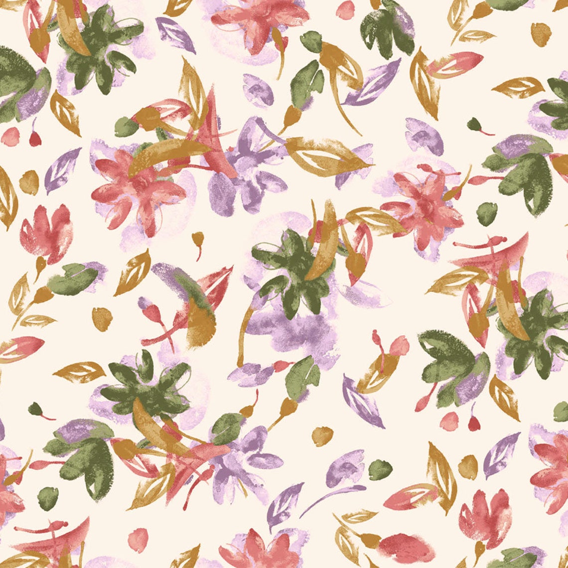 FREE SHIPPING!!! Blush Lilac Abstract Floral Pattern Printed Poly ...