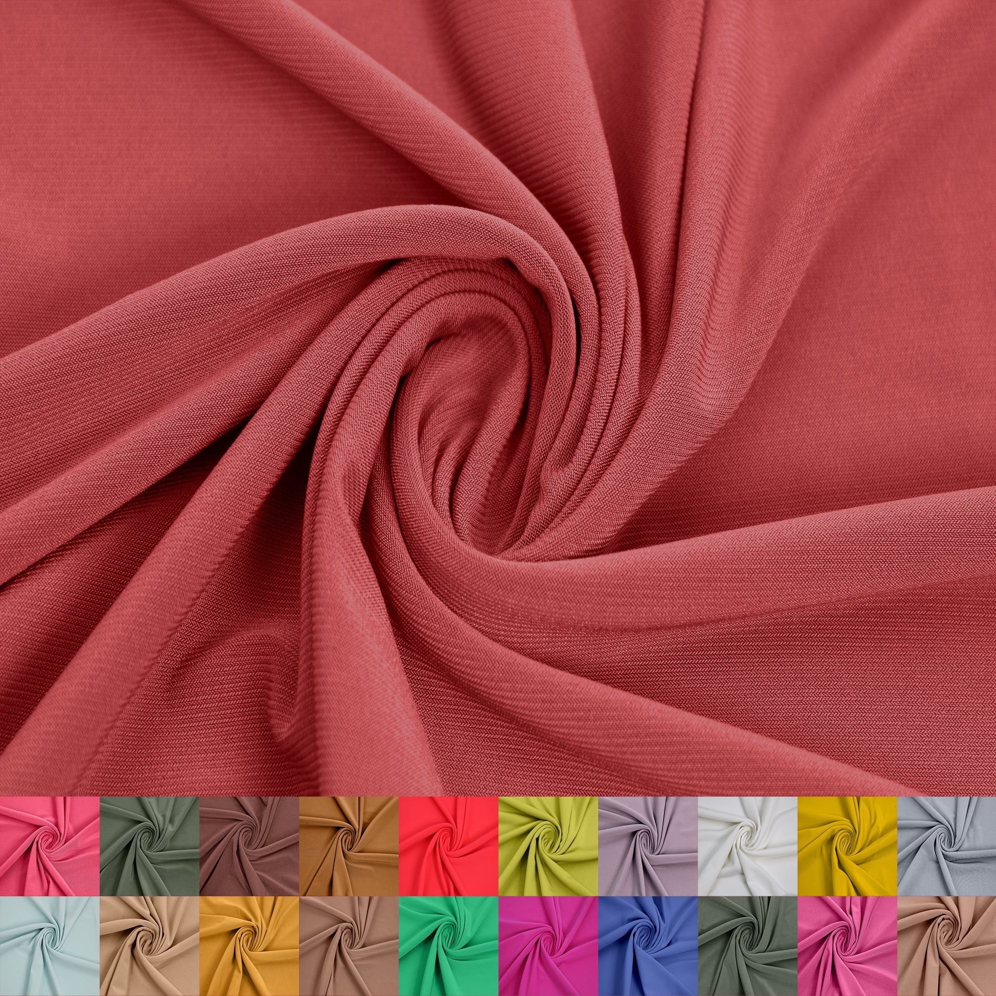 60” ITY Jersey Knit Poly Spandex Fabric - 229 GSM, Medium Weight, 4-Way ...