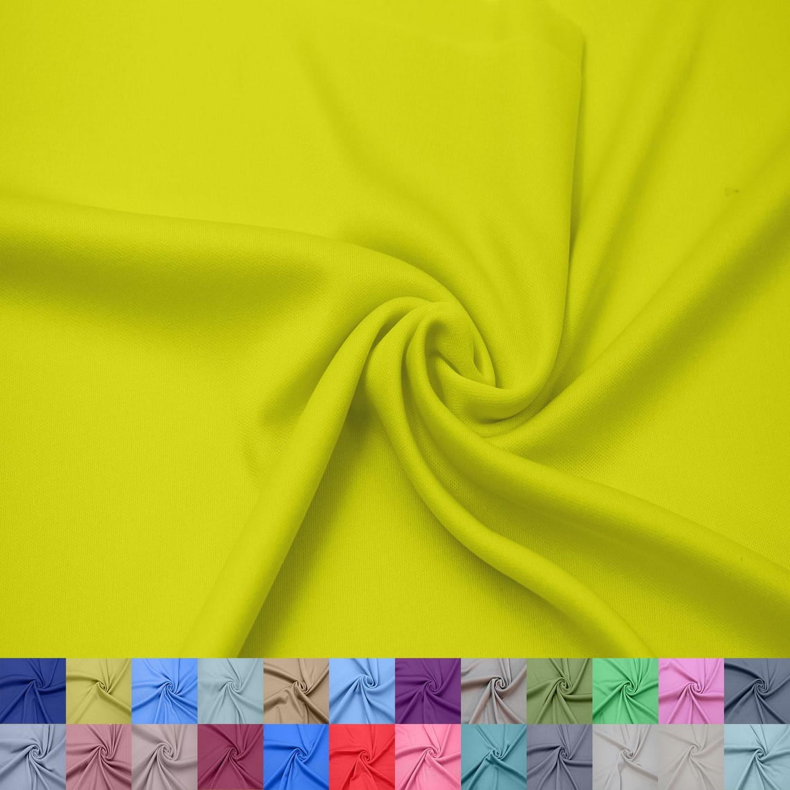 FREE SHIPPING!!! Bright Yellow #122 60" Wide Interlock Lining Fabric ...