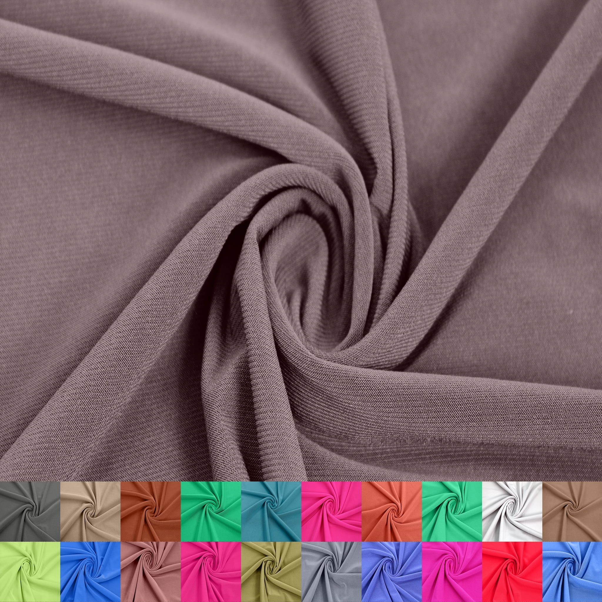 FREE SHIPPING!!! Coffee ITY Stretch Jersey Knit Fabric Twist Yarns ITY ...