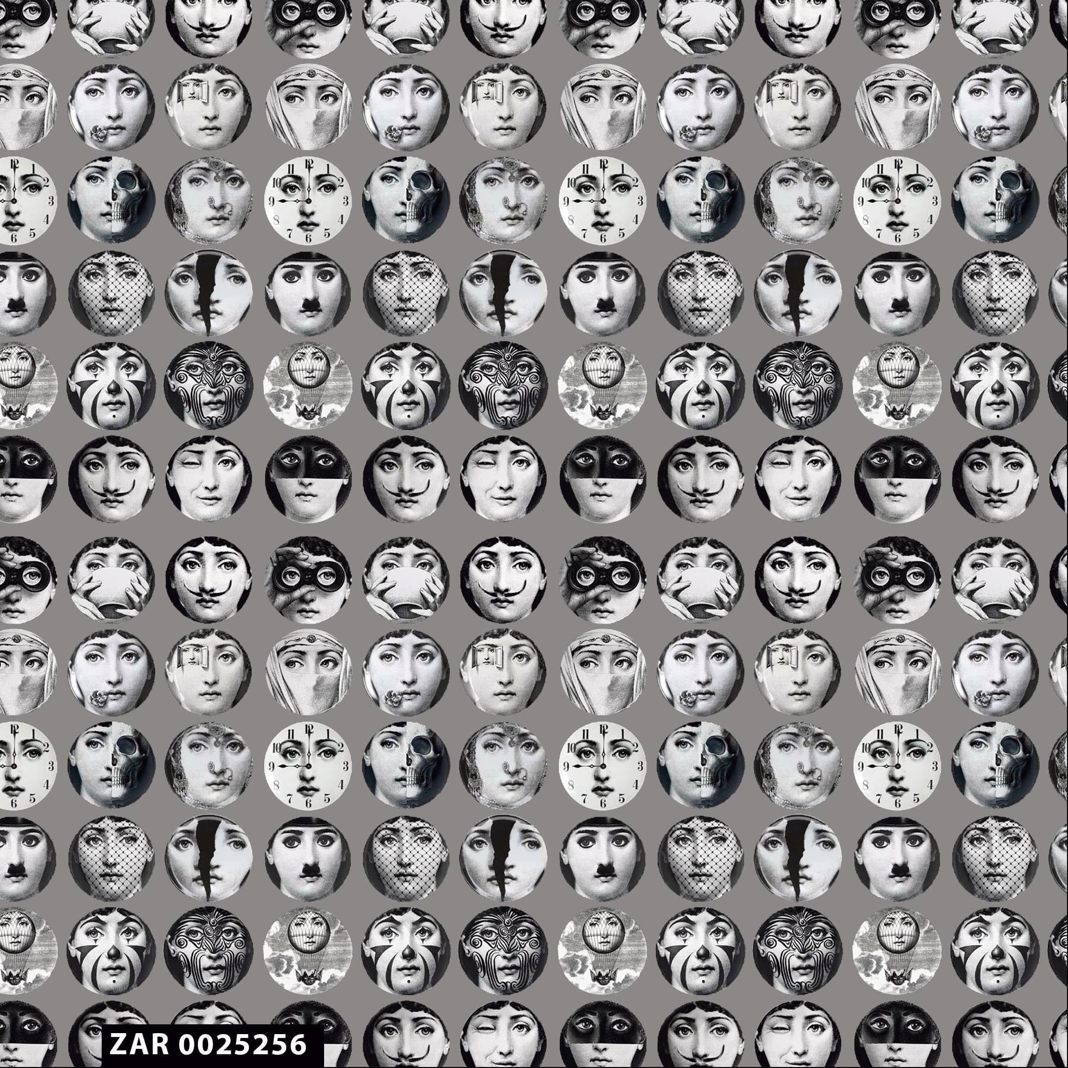 FREE SHIPPING!!! Conversational Black and White Vintage Faces Design ...
