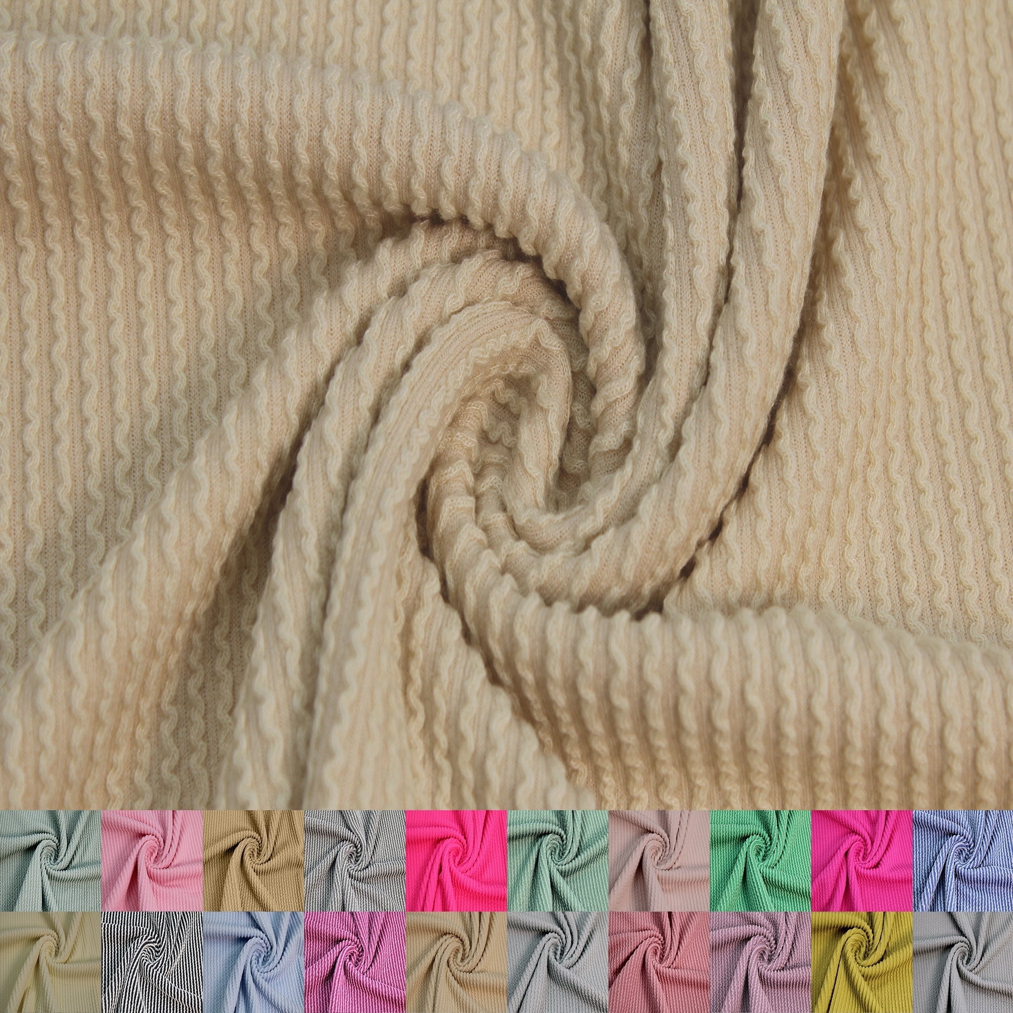 57" Wide Poly Rayon Spandex Rib Knit Fabric by the Yard - 240 GSM ...