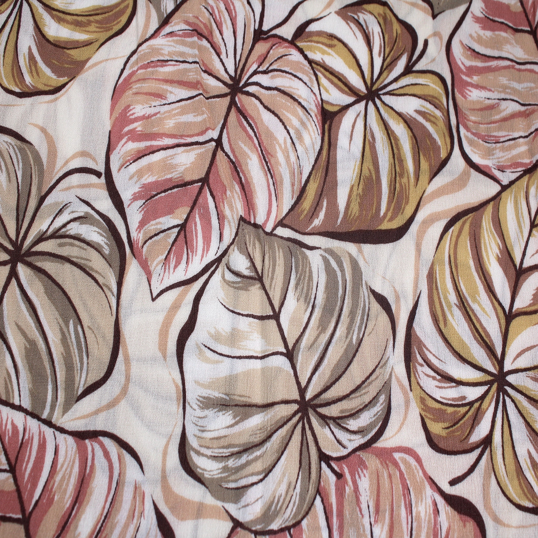 Ecru Blush 49" Wide Printed 100% Rayon Crepon Fabric by the Yard - Non ...