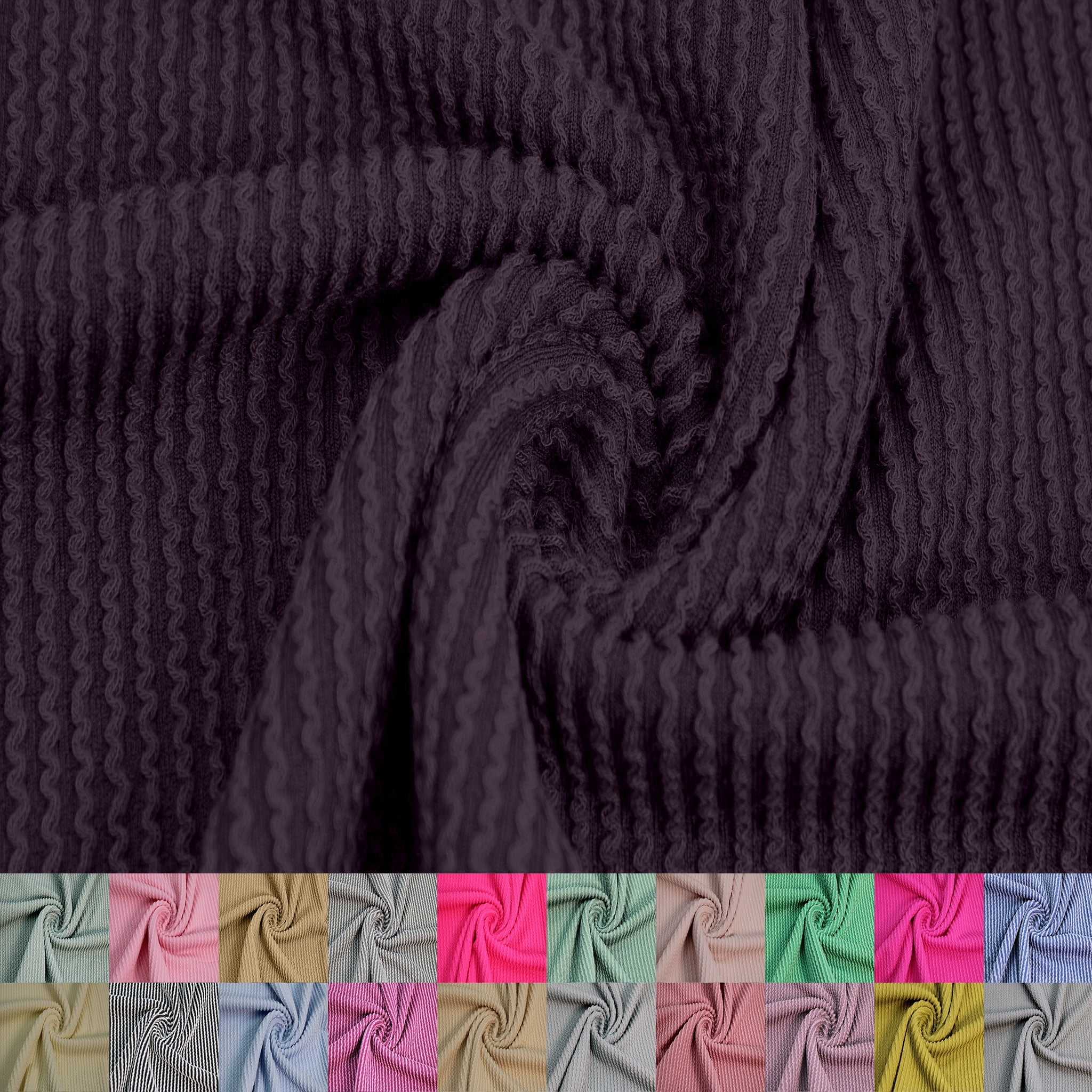 57" Wide Poly Rayon Spandex Rib Knit Fabric by the Yard - 240 GSM ...