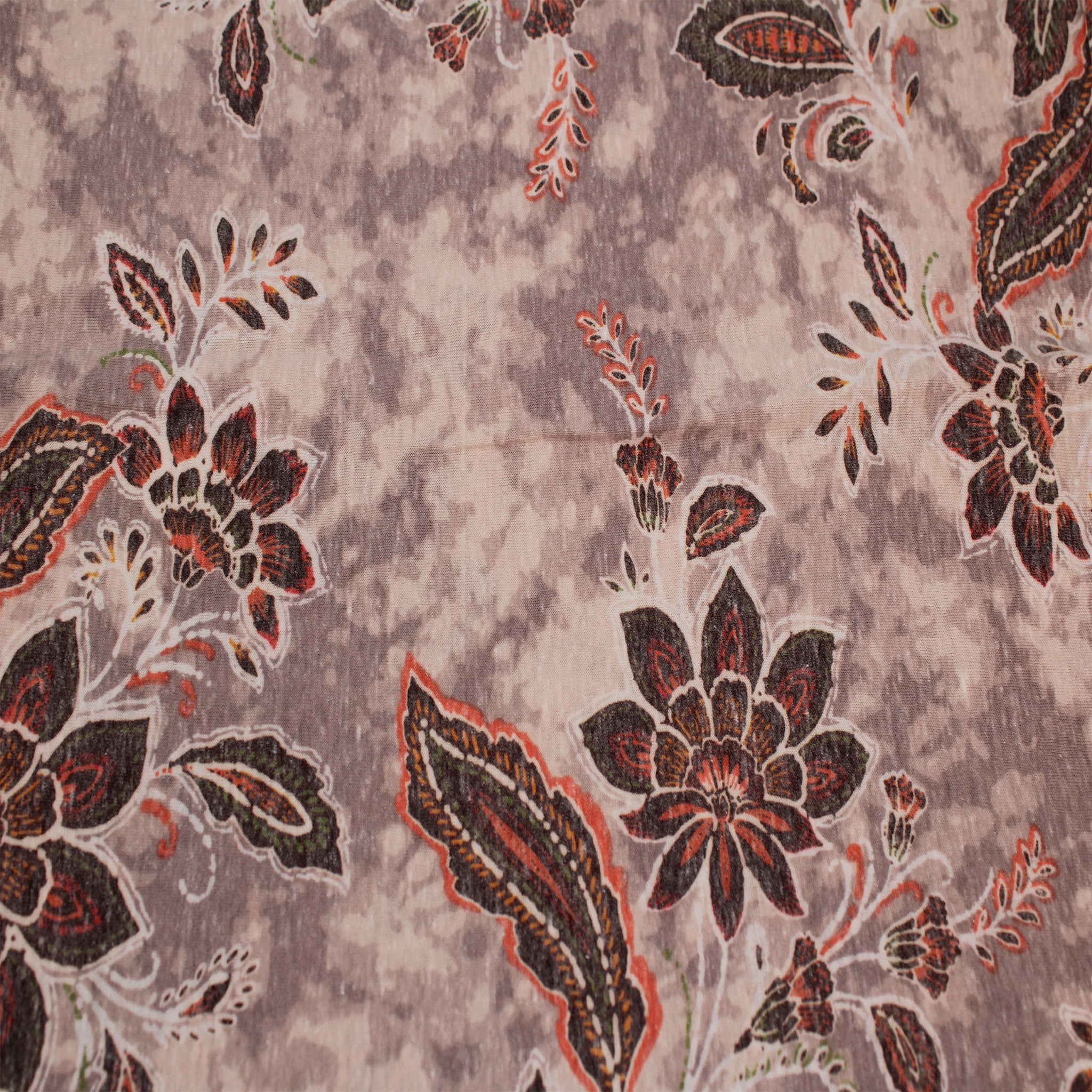 FREE SHIPPING!!! Floral Jacobean Pattern Printed on Tri Blend Fabric ...