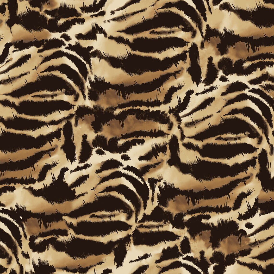 FREE SHIPPING!!! Golden Ochre Dark Choco Animal Skin Pattern Printed on ...