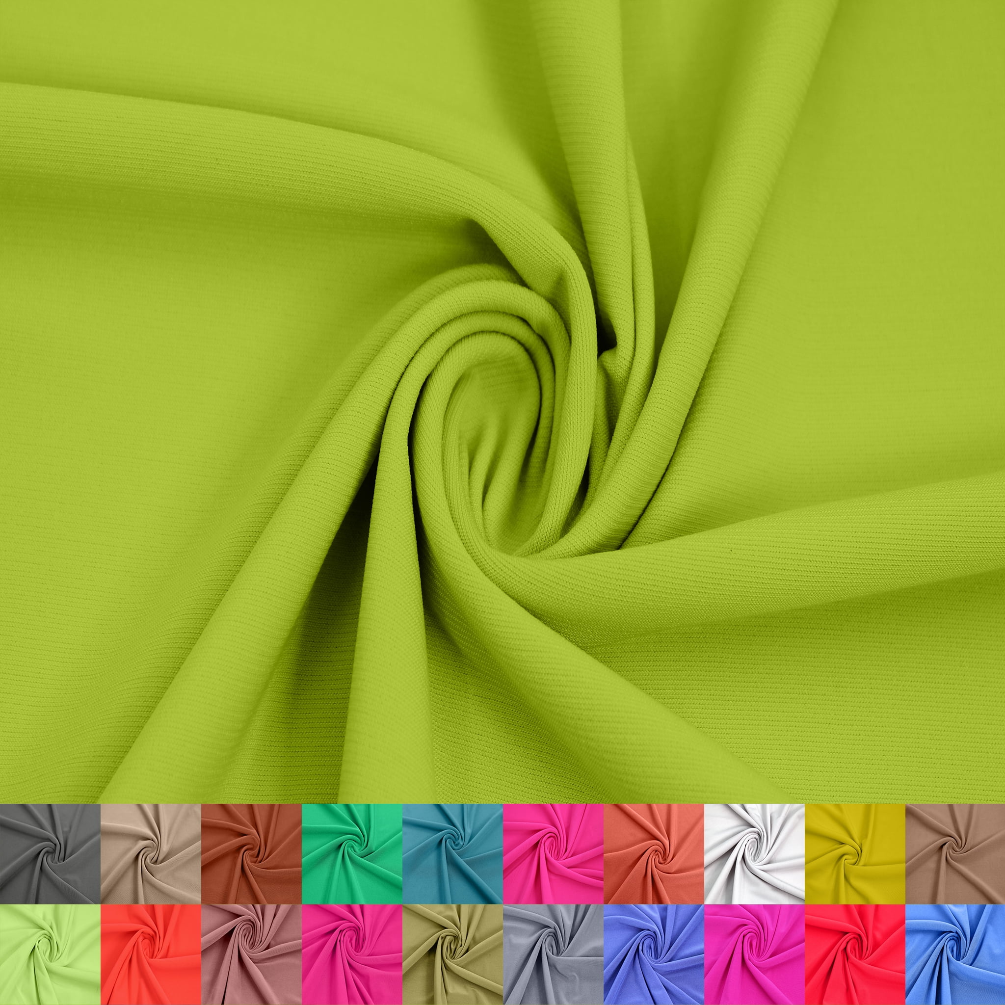 FREE SHIPPING!!! Green Chartreuse Neon ITY Stretch Jersey Knit Fabric ...