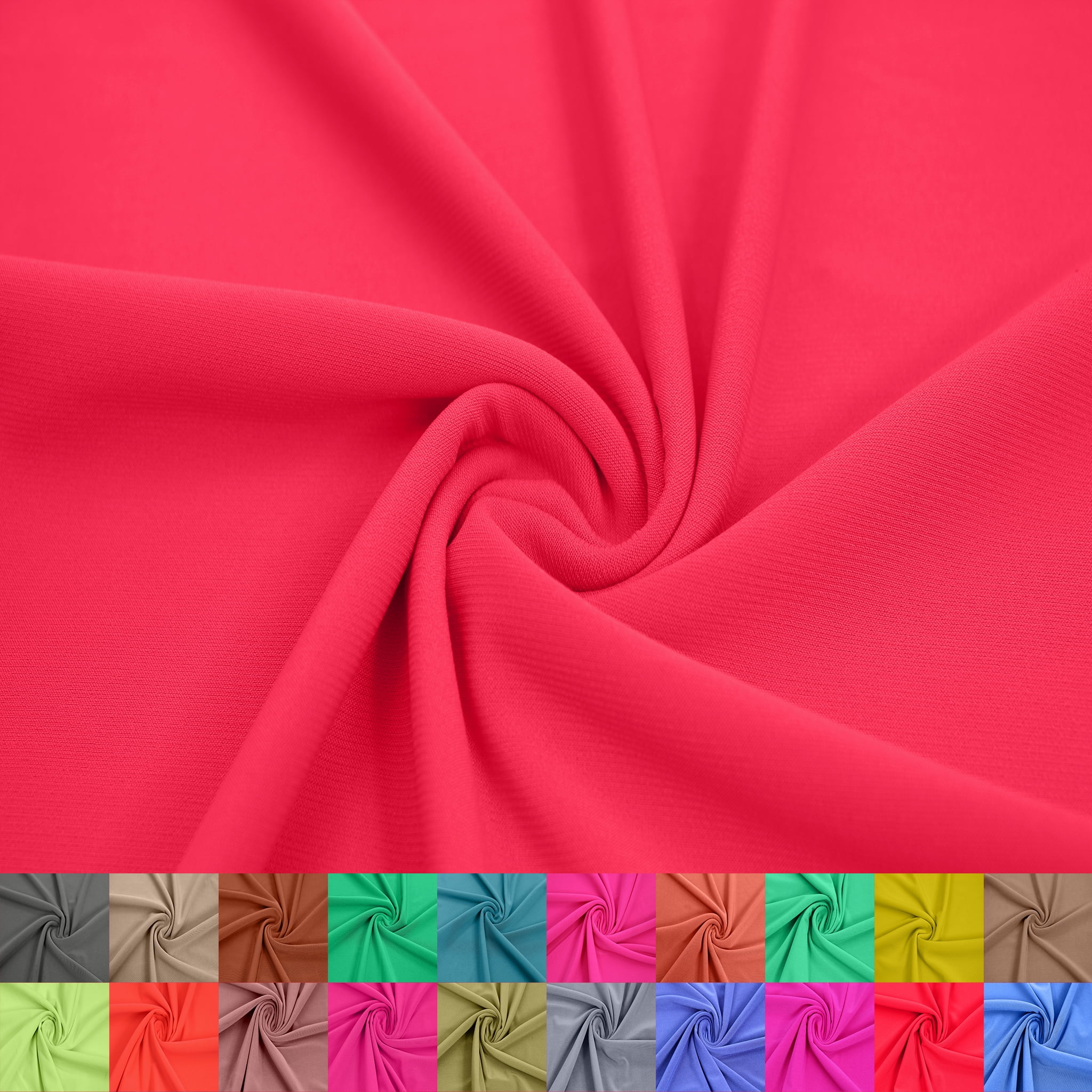 FREE SHIPPING!!! Hot Pink Neon ITY Stretch Jersey Knit Fabric Twist ...
