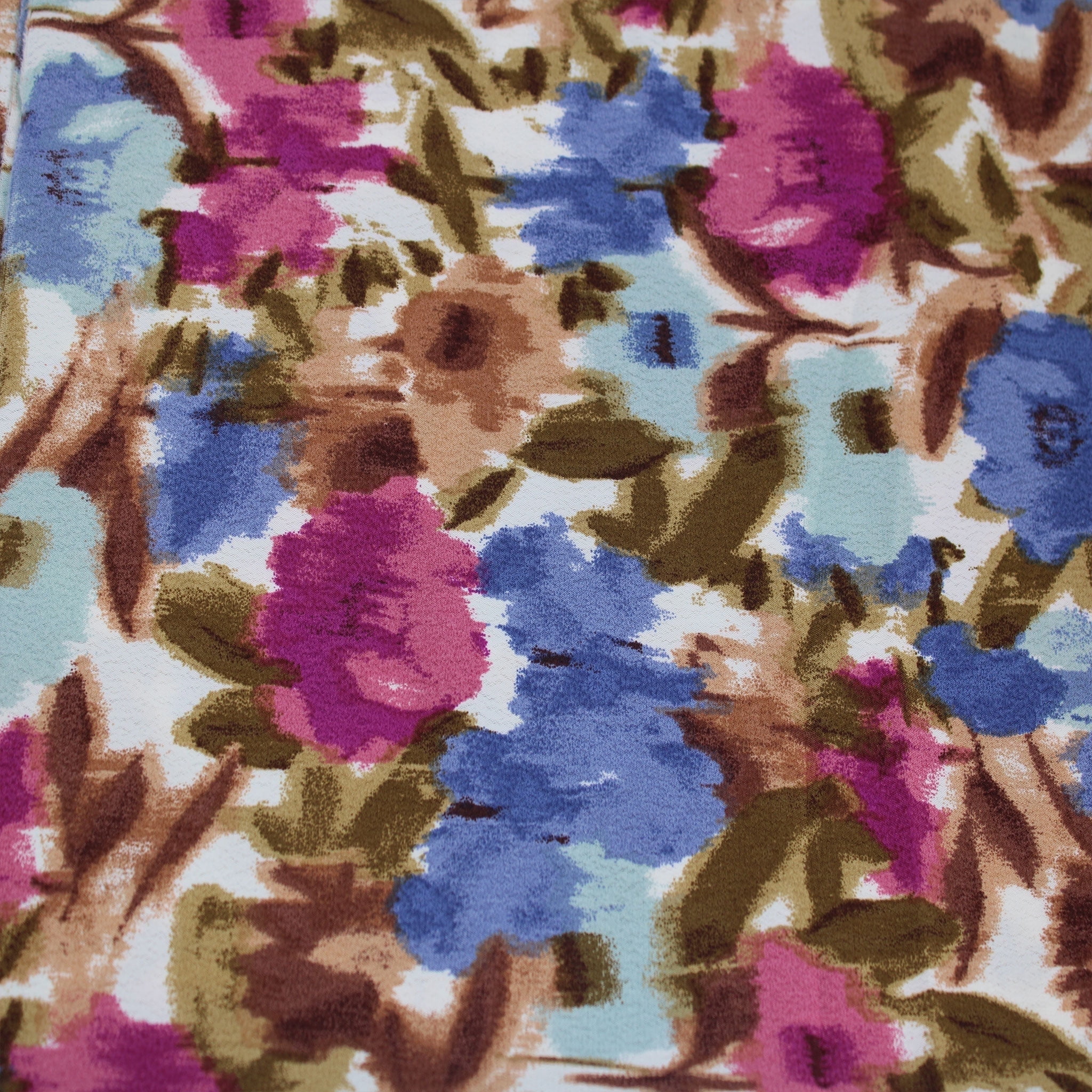 Ivory Blue 58" Wide Printed 100% Polyester Moroccan Fabric by The Yard ...
