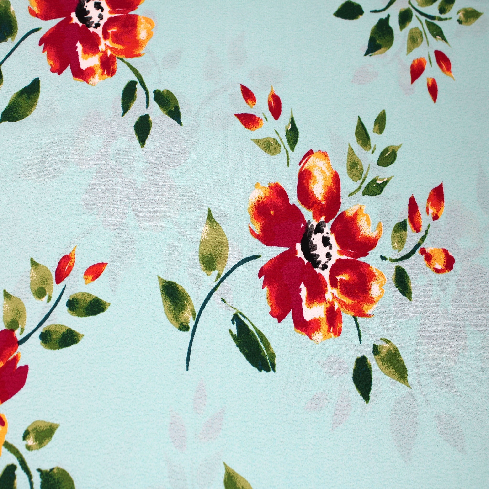 Mint Magenta Mango 58" Wide Printed 100% Polyester Moroccan Fabric ...