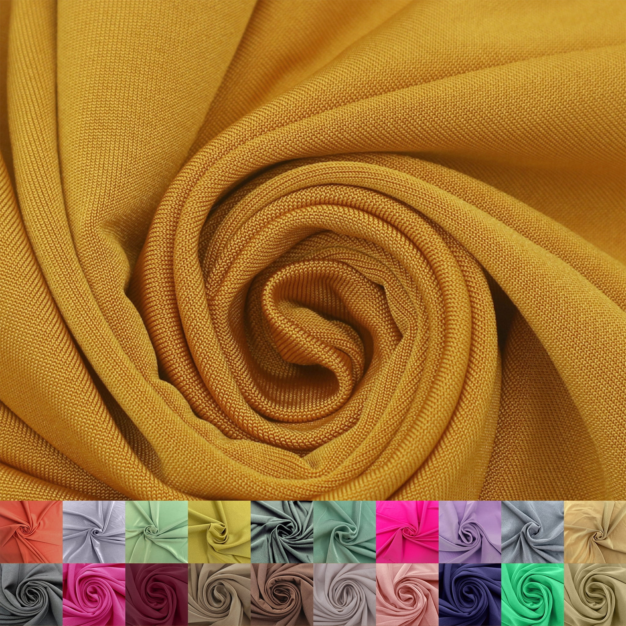 FREE SHIPPING!!! Mustard Gold Ice Tropical Circular Knit Fabric, DIY ...