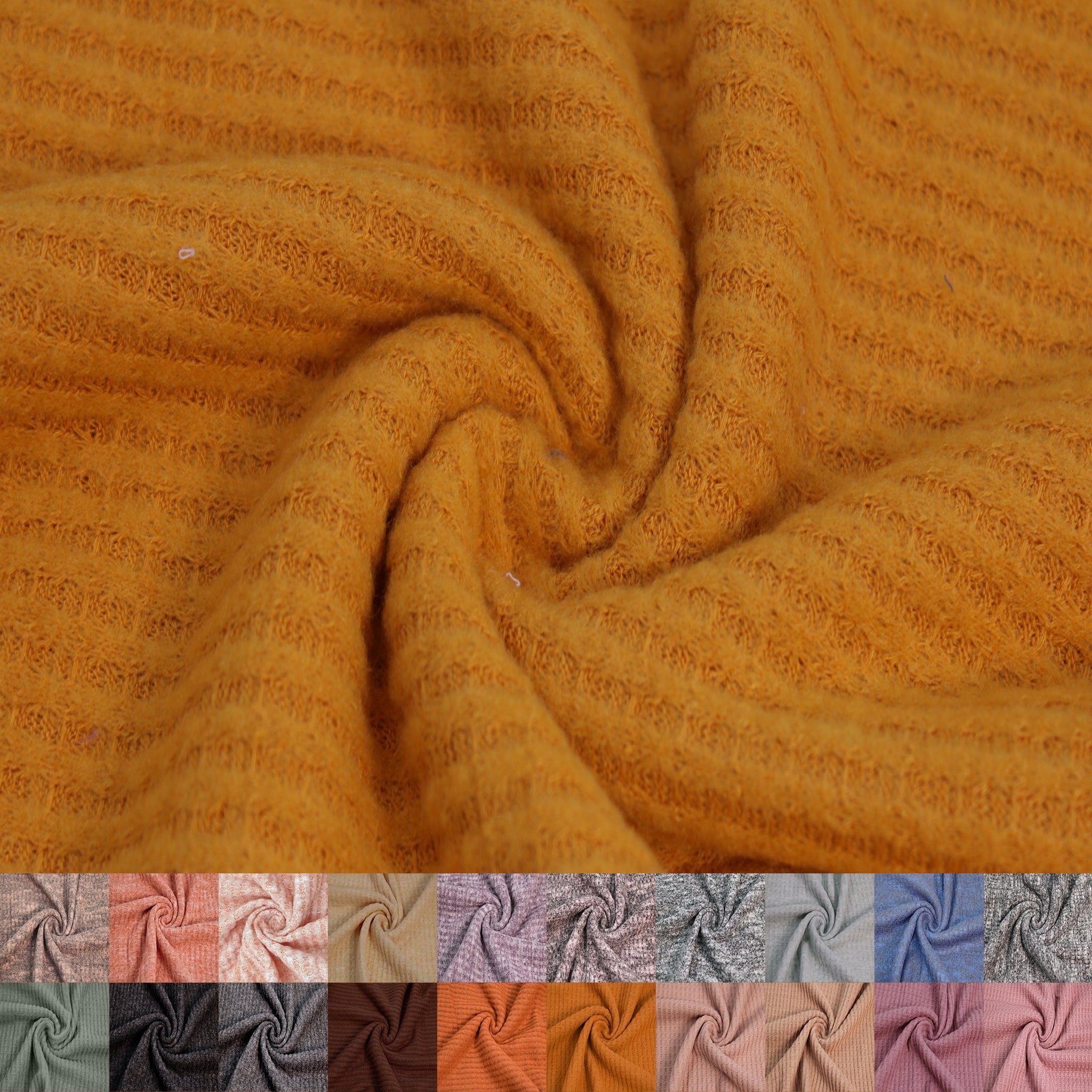60" Wide-Poly Rayon Spandex-Waffle Brushed Knit Fabric-Anti Wrinkle ...