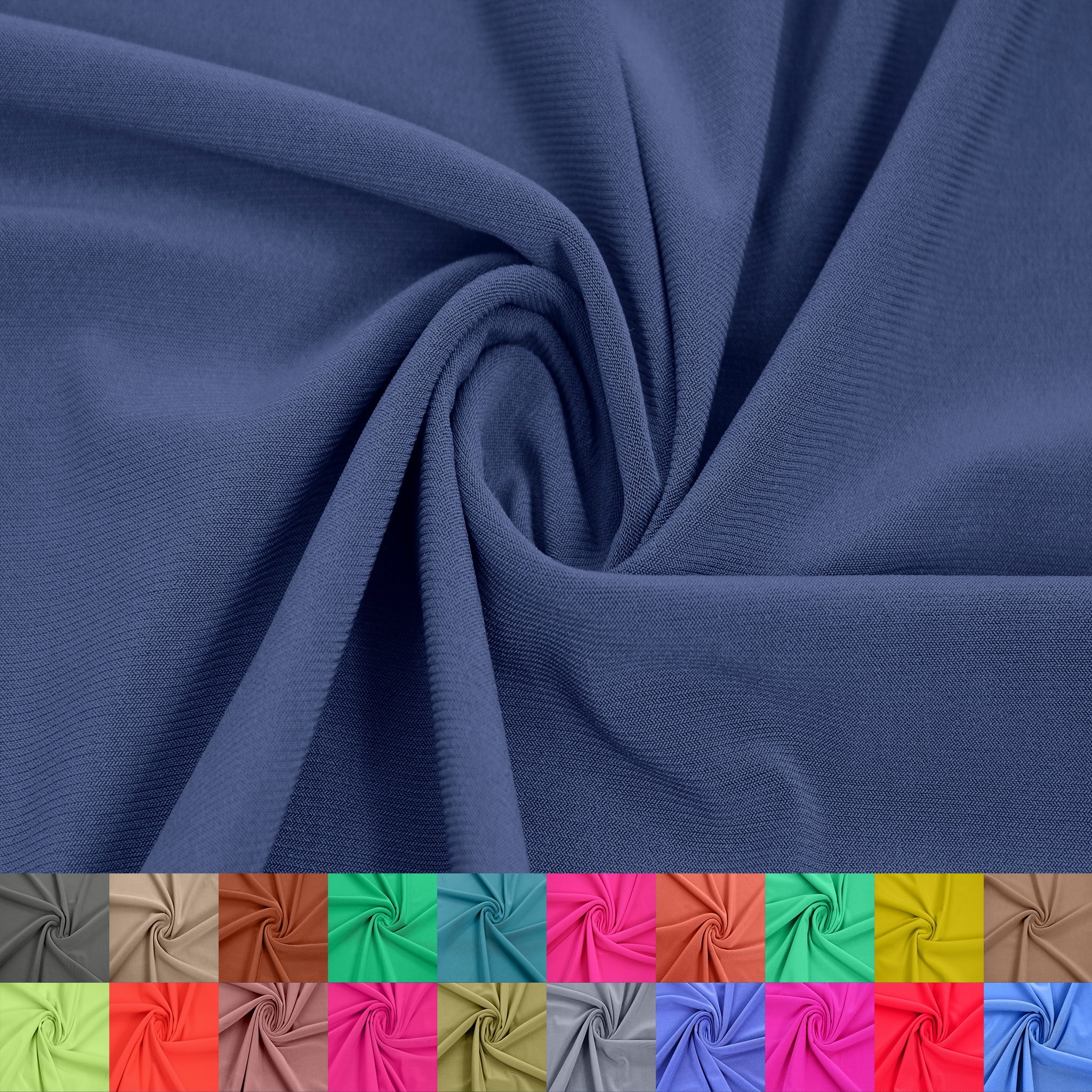 FREE SHIPPING!!! Navy ITY Stretch Jersey Knit Fabric Twist Yarns ITY ...