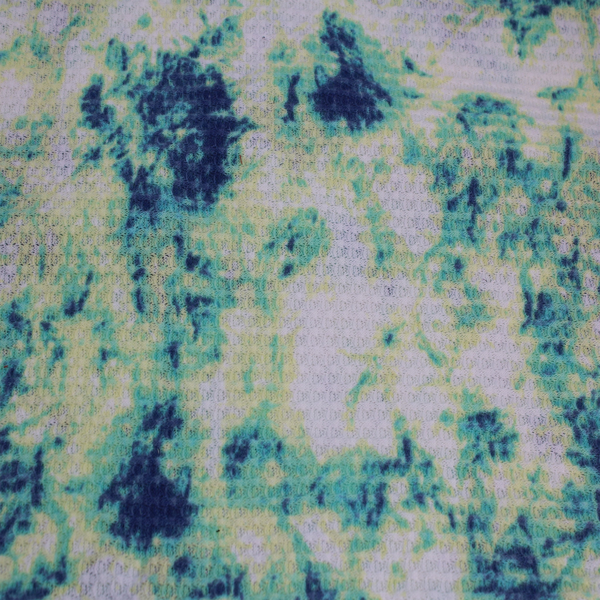 Off White Capri 60" Wide-Printed Waffle Non-Brushed Poly Spandex ...