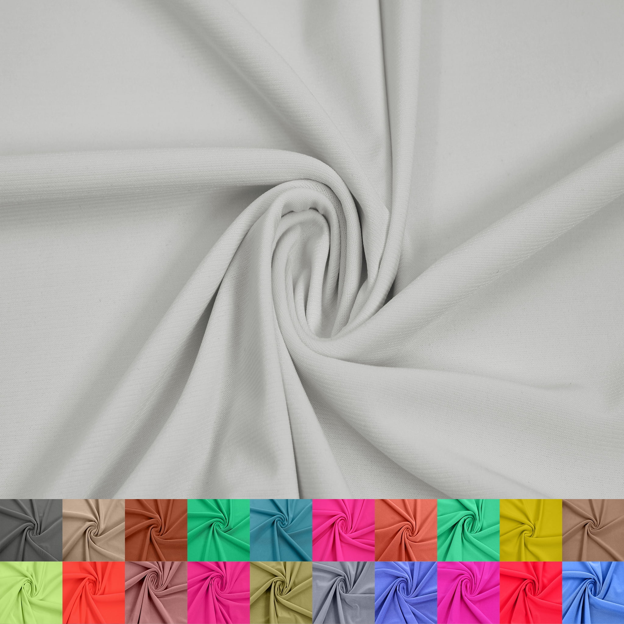 FREE SHIPPING!!! Off White ITY Stretch Jersey Knit Fabric Twist Yarns ...