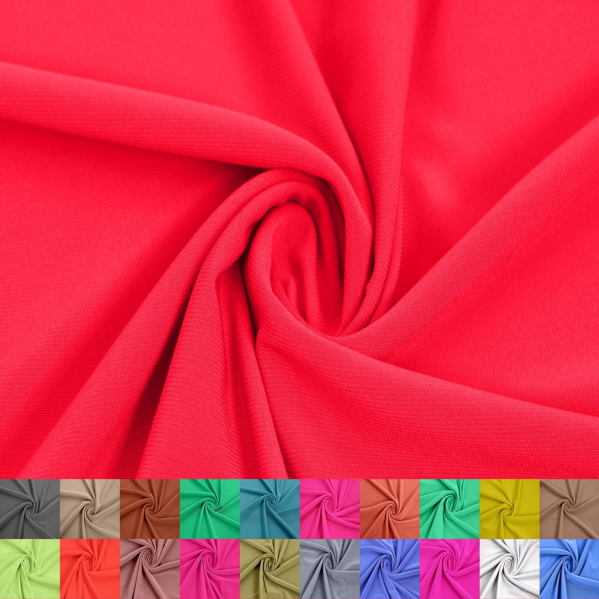 FREE SHIPPING!!! Red ITY Stretch Jersey Knit Fabric Twist Yarns ITY ...