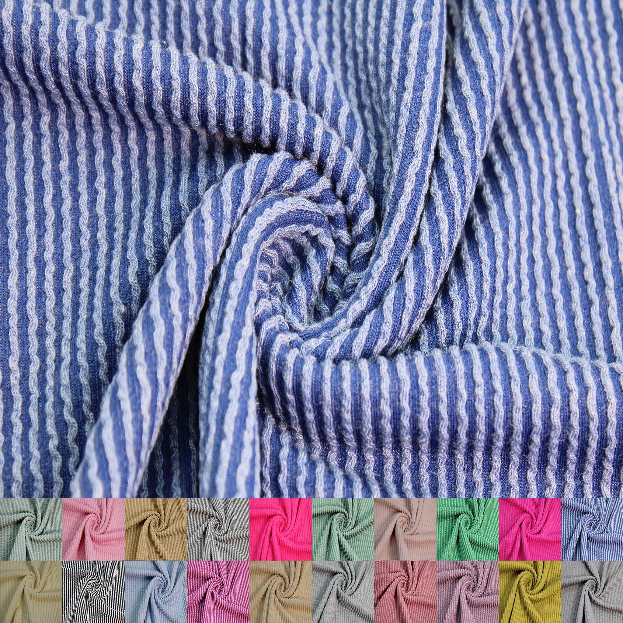 57" Wide Poly Rayon Spandex Rib Knit Fabric by the Yard - 240 GSM ...