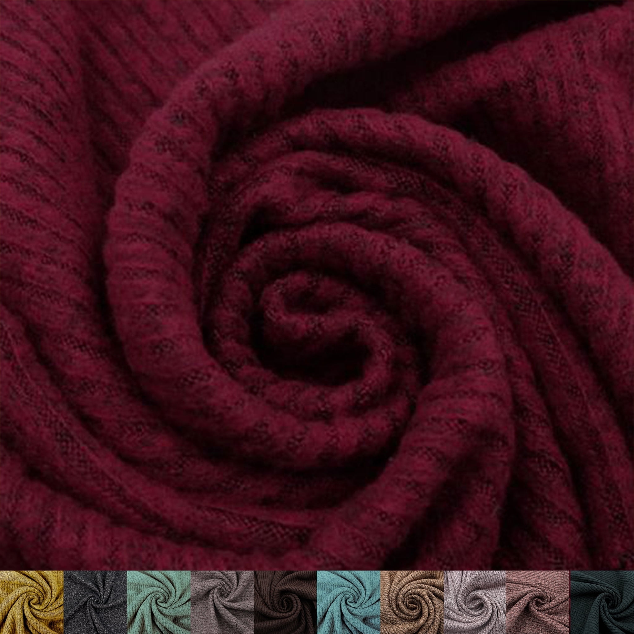 Rayon Poly Spandex 2x2 Hacci Rib Brushed Knit Fabric - 220 gsm-Soft ...