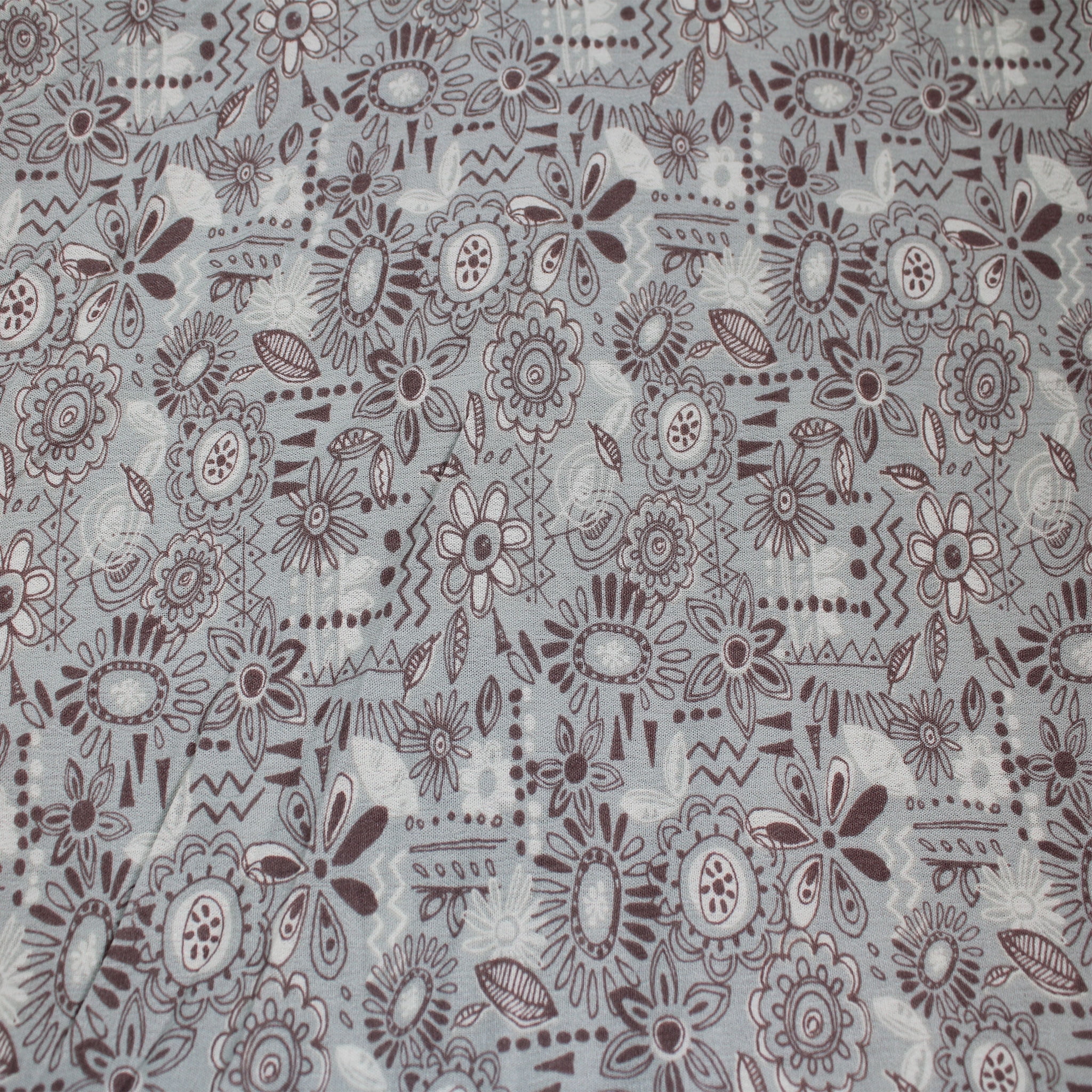 Sage Mocha 49" Wide Printed 100% Rayon Crepon Fabric by The Yard-Non ...