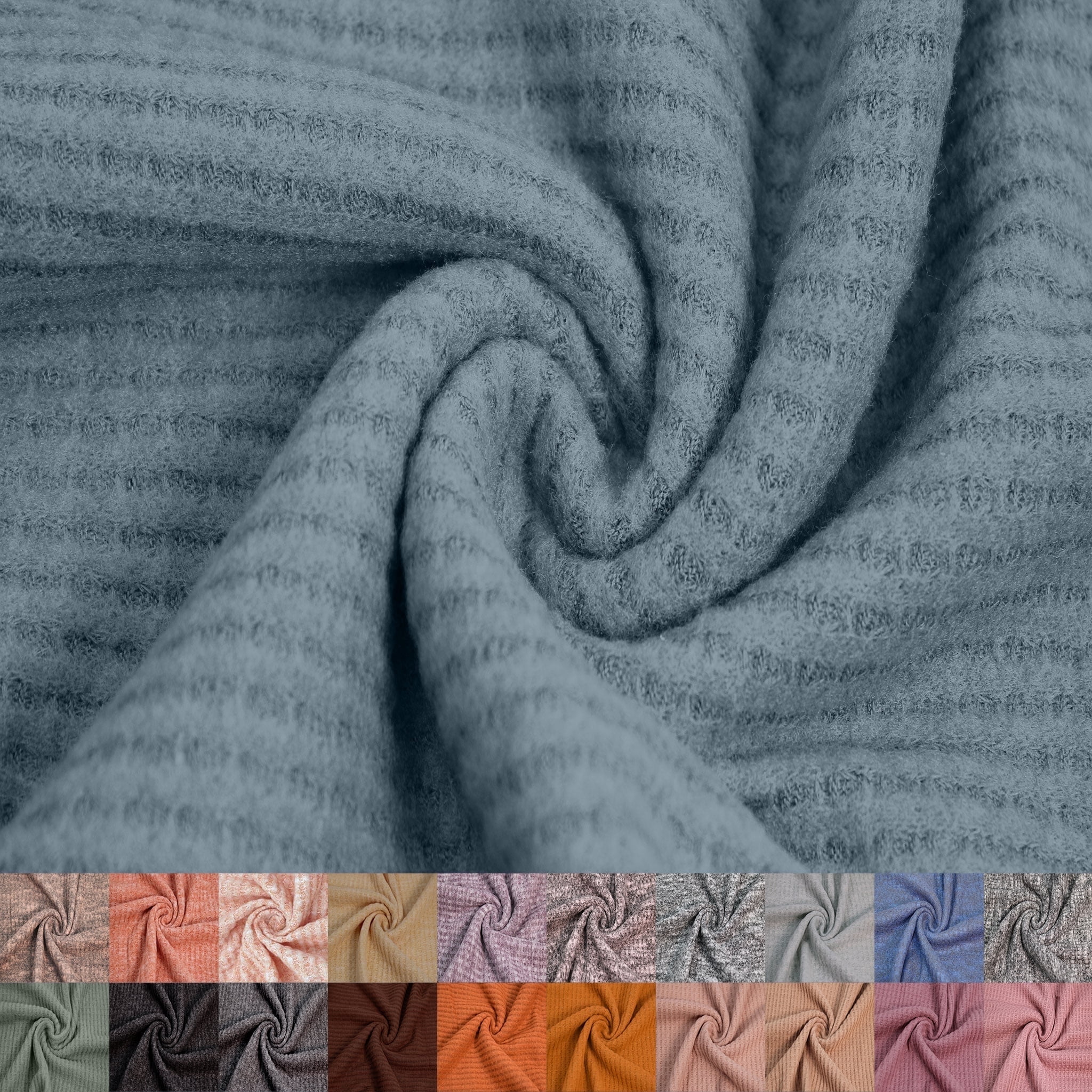 60" Wide Poly Rayon Spandex - Waffle Brushed Knit Fabric by The Yard ...