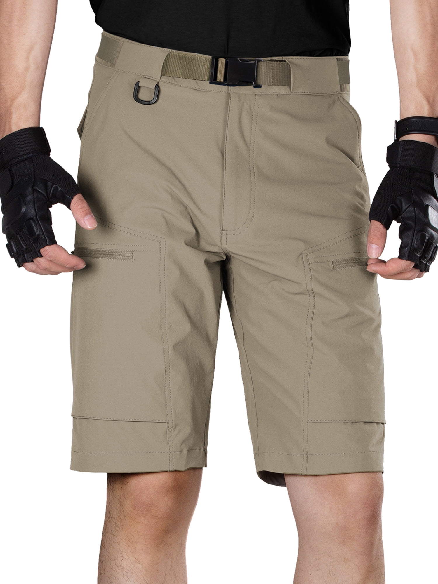 FREE SOLDIER Mens Breathable Quick Dry Hiking Cargo Shorts with Belt ...