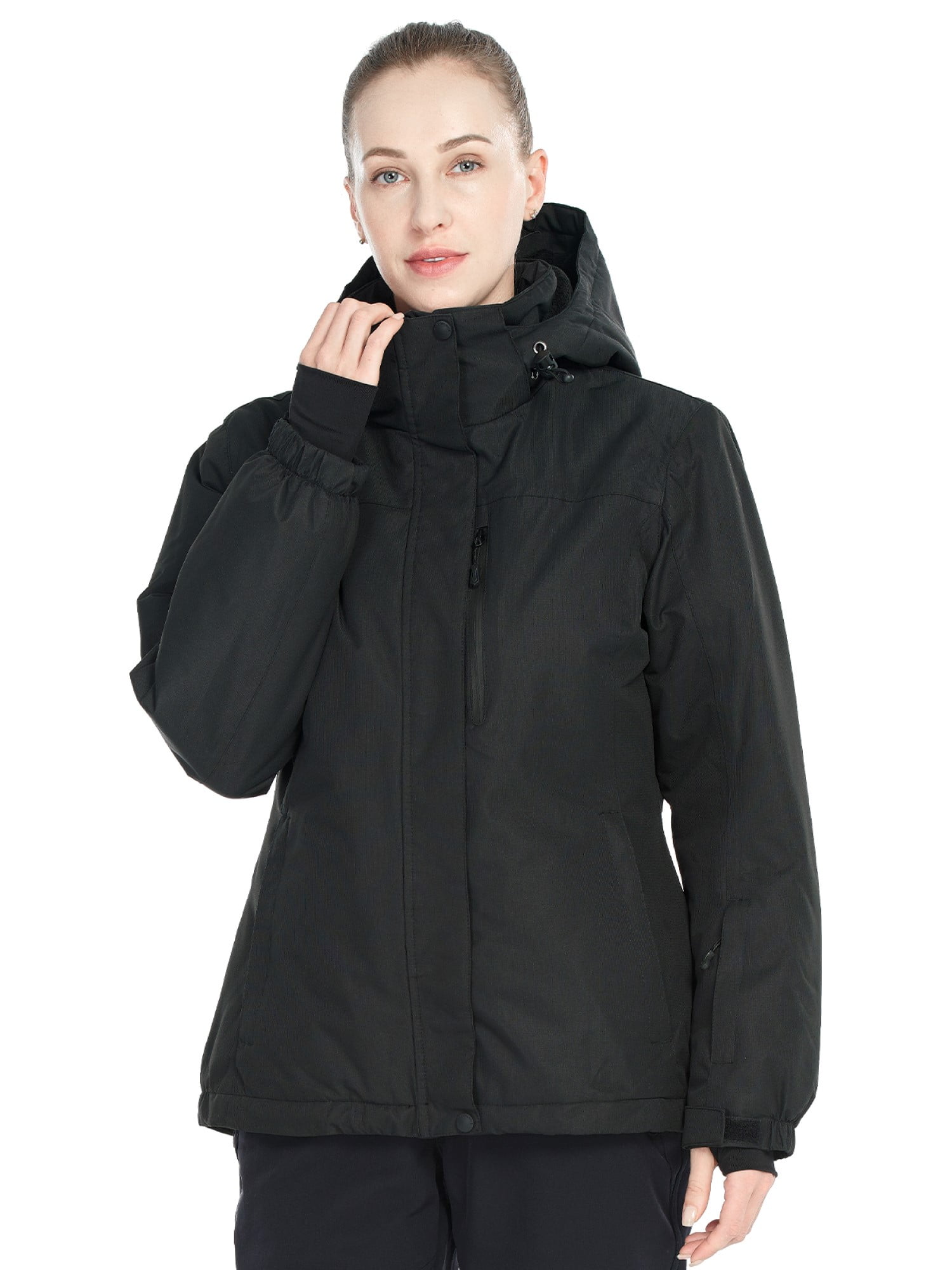 FREE SOLDIER Women's Weatherproof Ski Snow Jacket, Fleece Lined, Warm ...