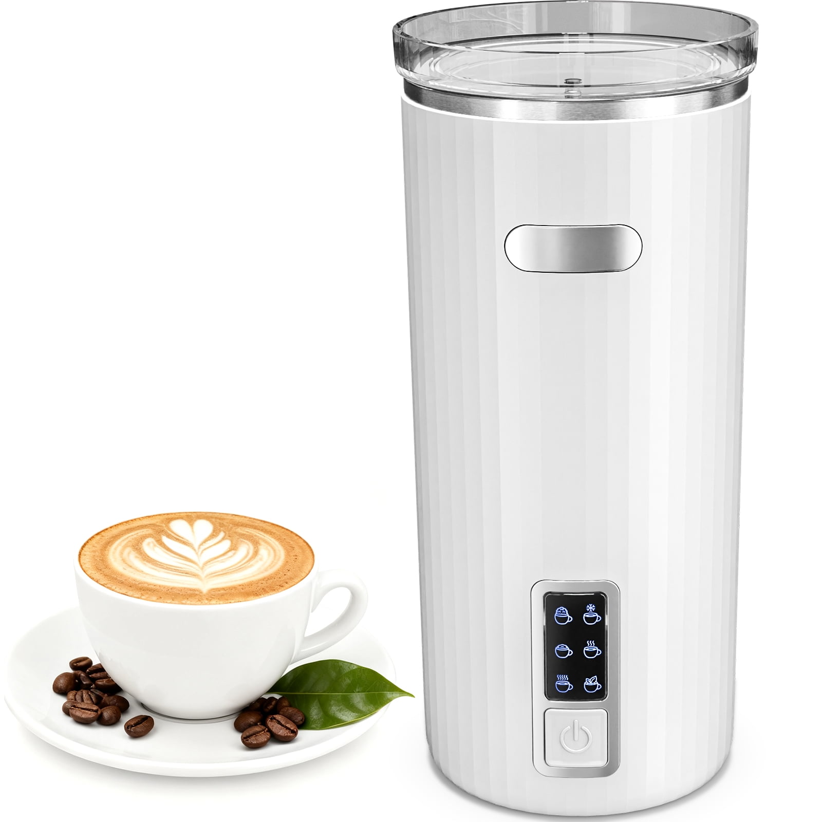 FREE VILLAGE Electric Milk Frother and Steamer,Portable Rechargeable ...