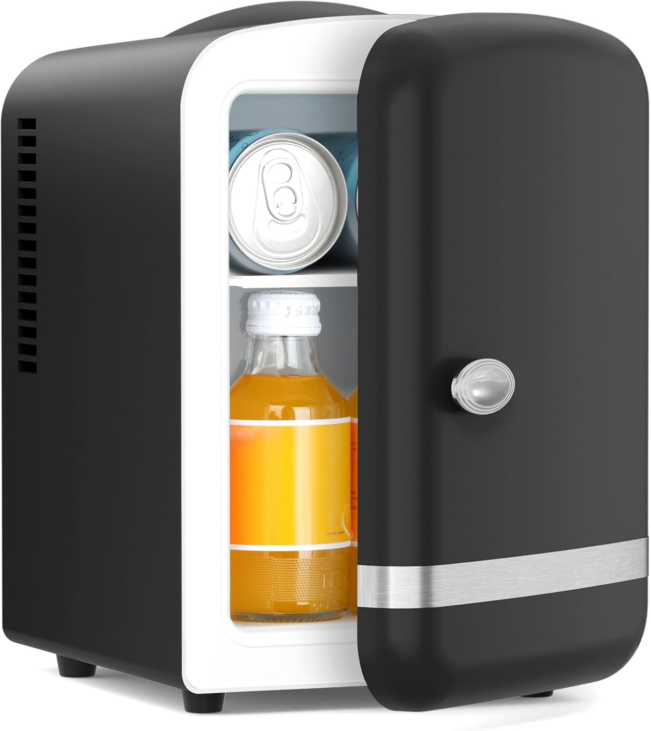 FREE VILLAGE Mini Fridge,4L Capacity/6 Cans AC/DC Compact Refrigerator ...
