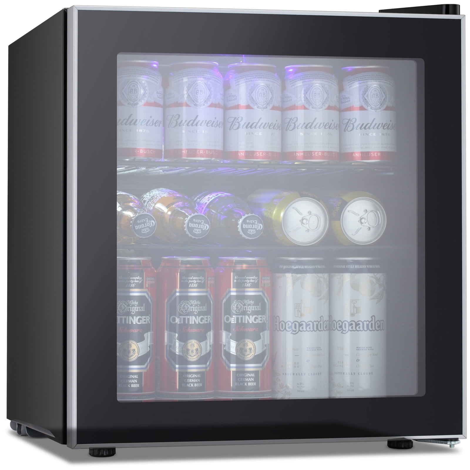 FREE VILLAGE Mini Fridge Cooler 68 Can Beverage Refrigerator Glass Door ...